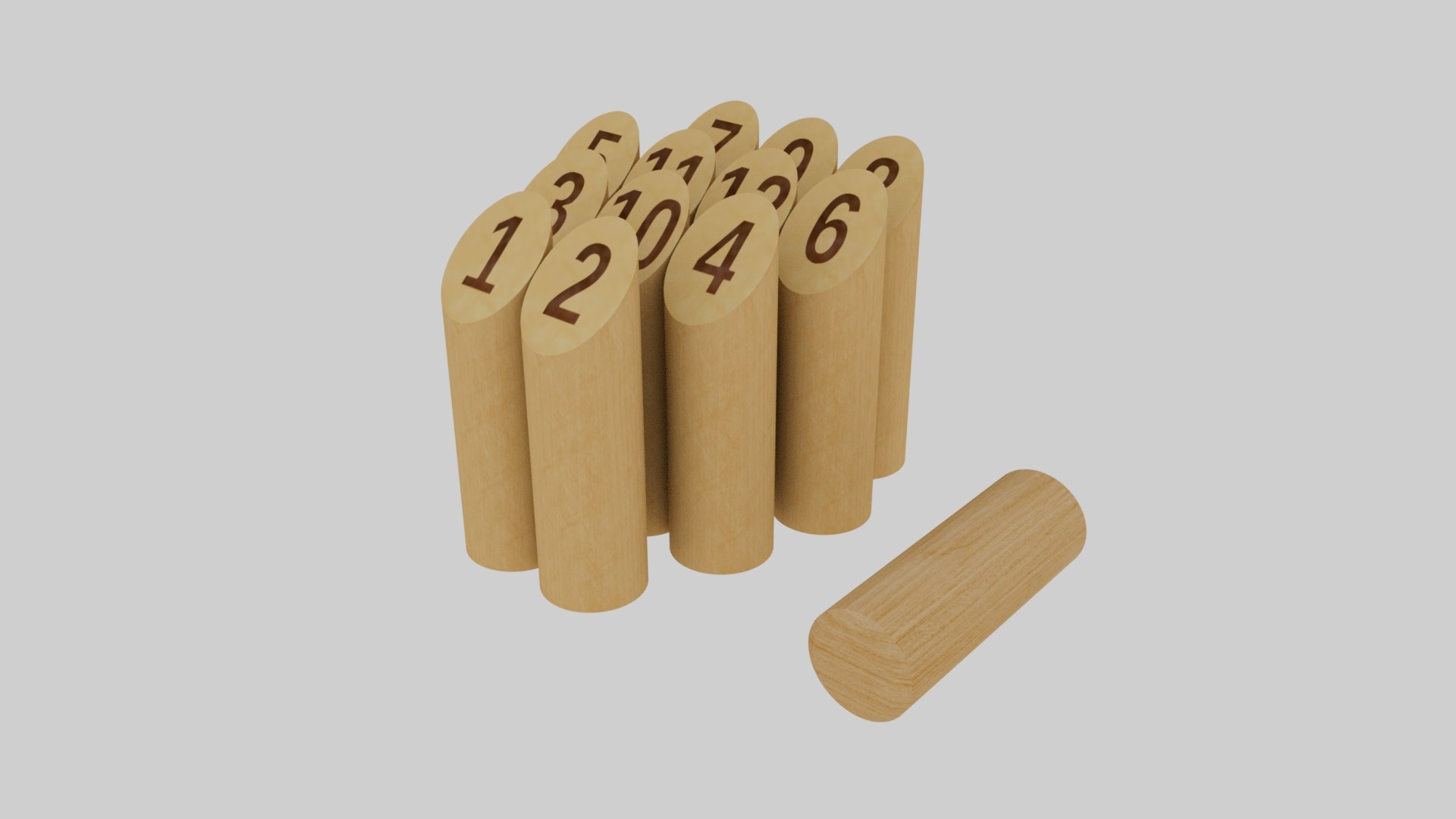 Molkky Game 3D Model - TurboSquid 2068300