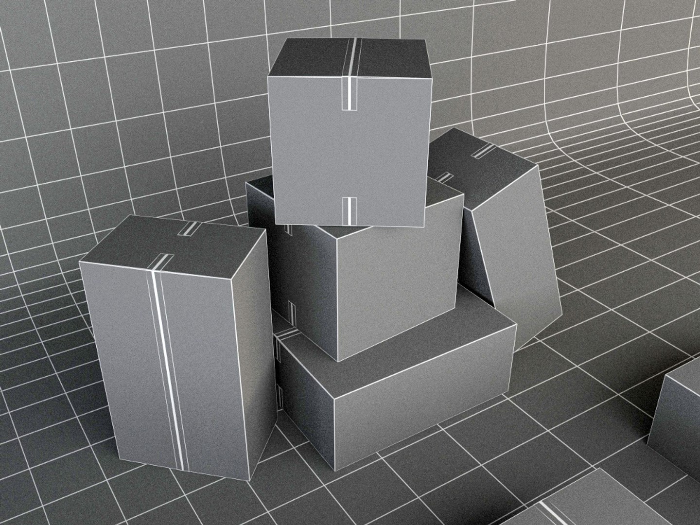 Moving Boxes 3d Model