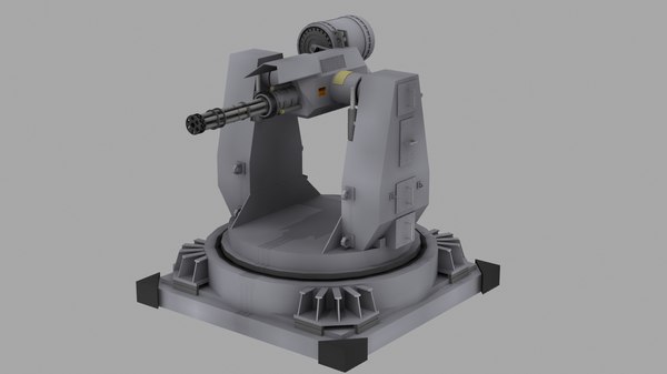 particle gun turret 3d model