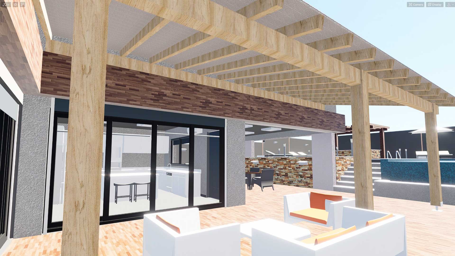 Wall Mounted Parametric Wooden Pergola 3D - TurboSquid 2049951