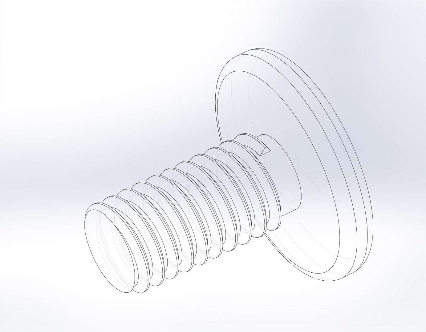 3D Model Flat Cylindrical Screw M4-8mm - TurboSquid 2003007