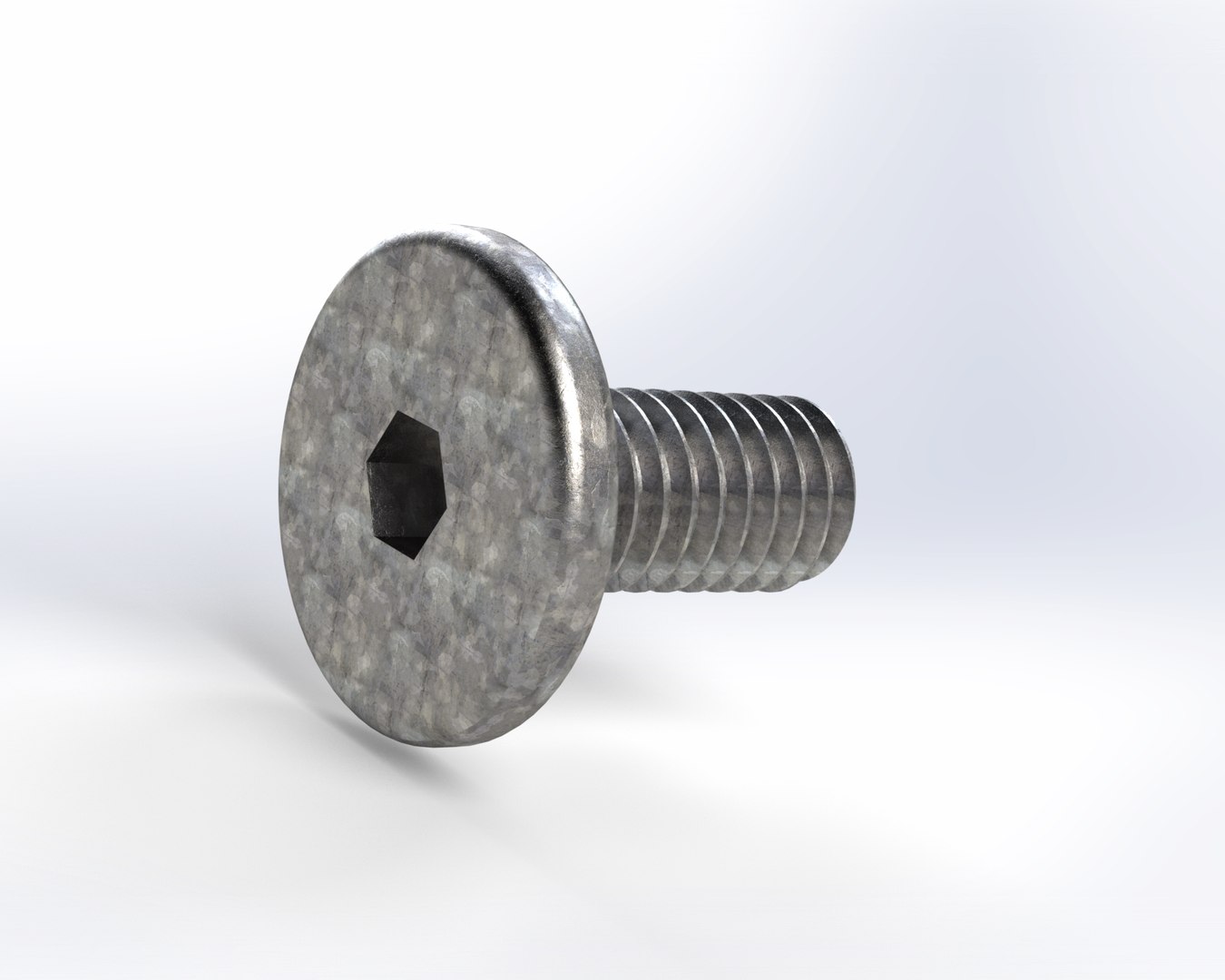 3D Model Flat Cylindrical Screw M4-8mm - TurboSquid 2003007