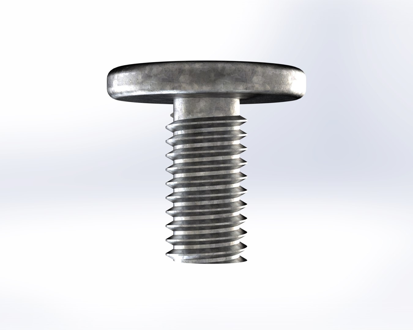 3D Model Flat Cylindrical Screw M4-8mm - TurboSquid 2003007