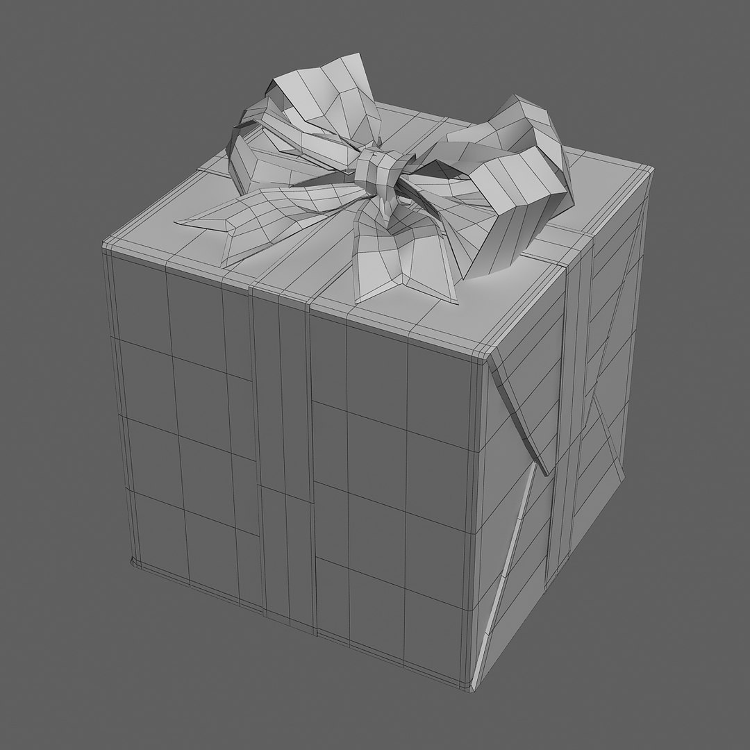 3d Gift Box White