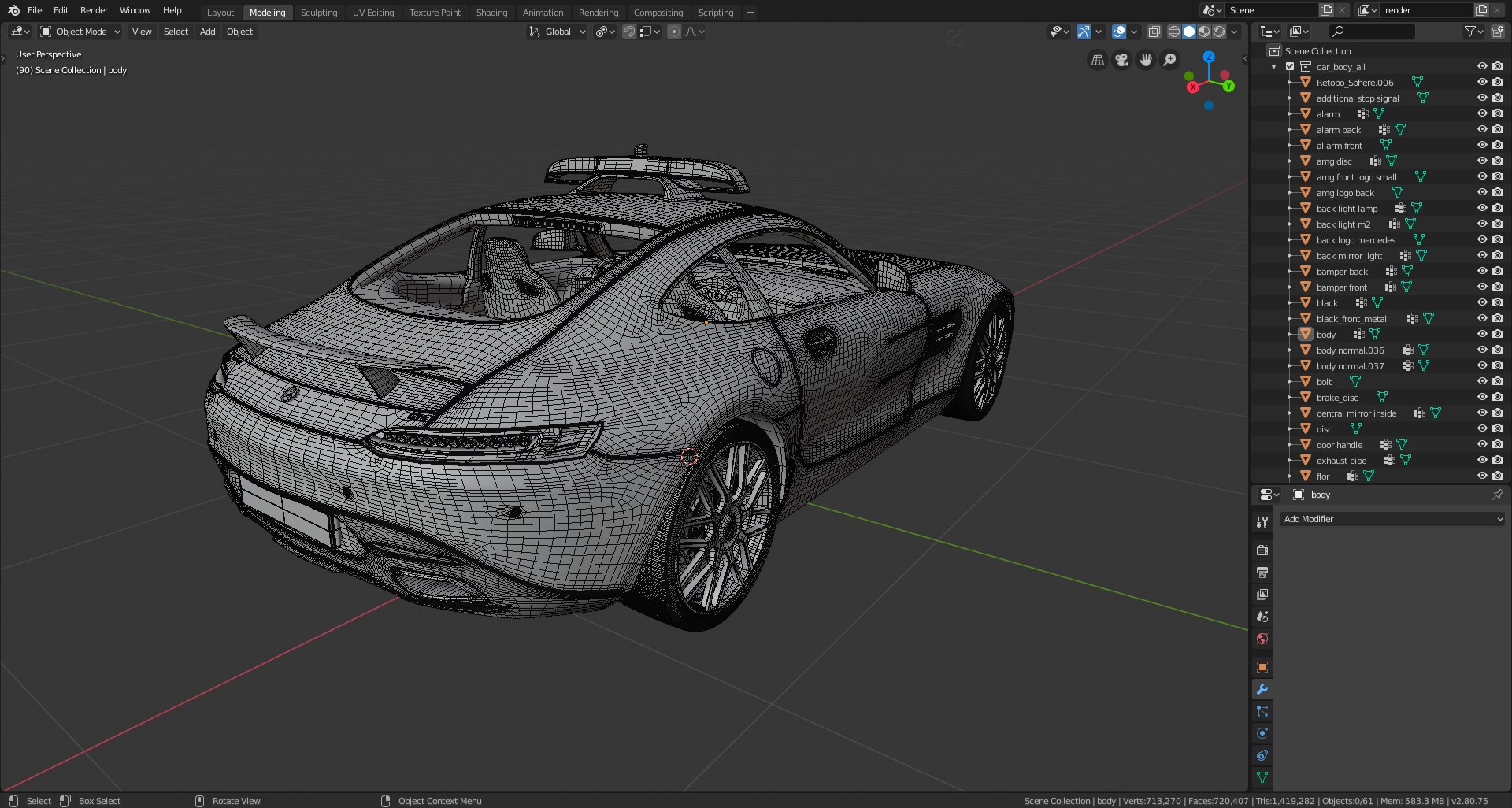 Mercedes Benz Amg 3D Model - TurboSquid 1501680