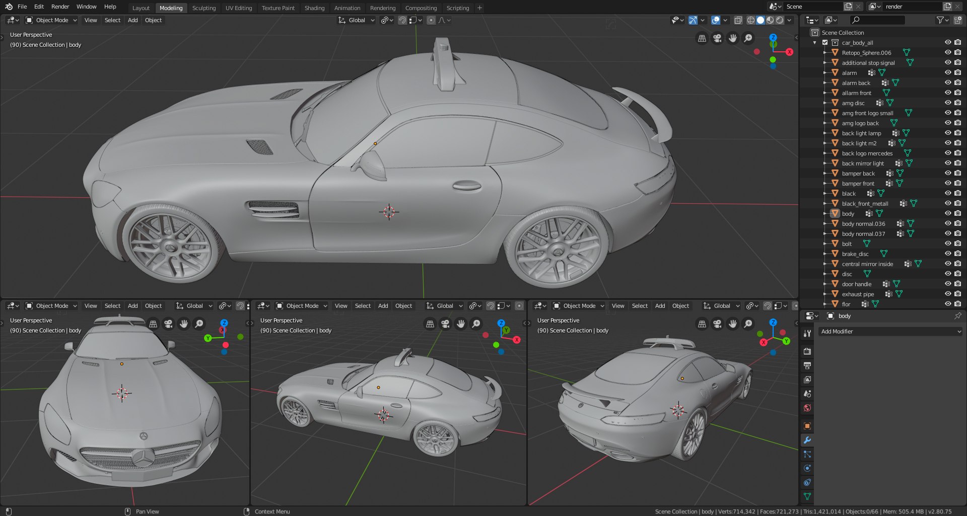 Mercedes Benz Amg 3D Model - TurboSquid 1501680