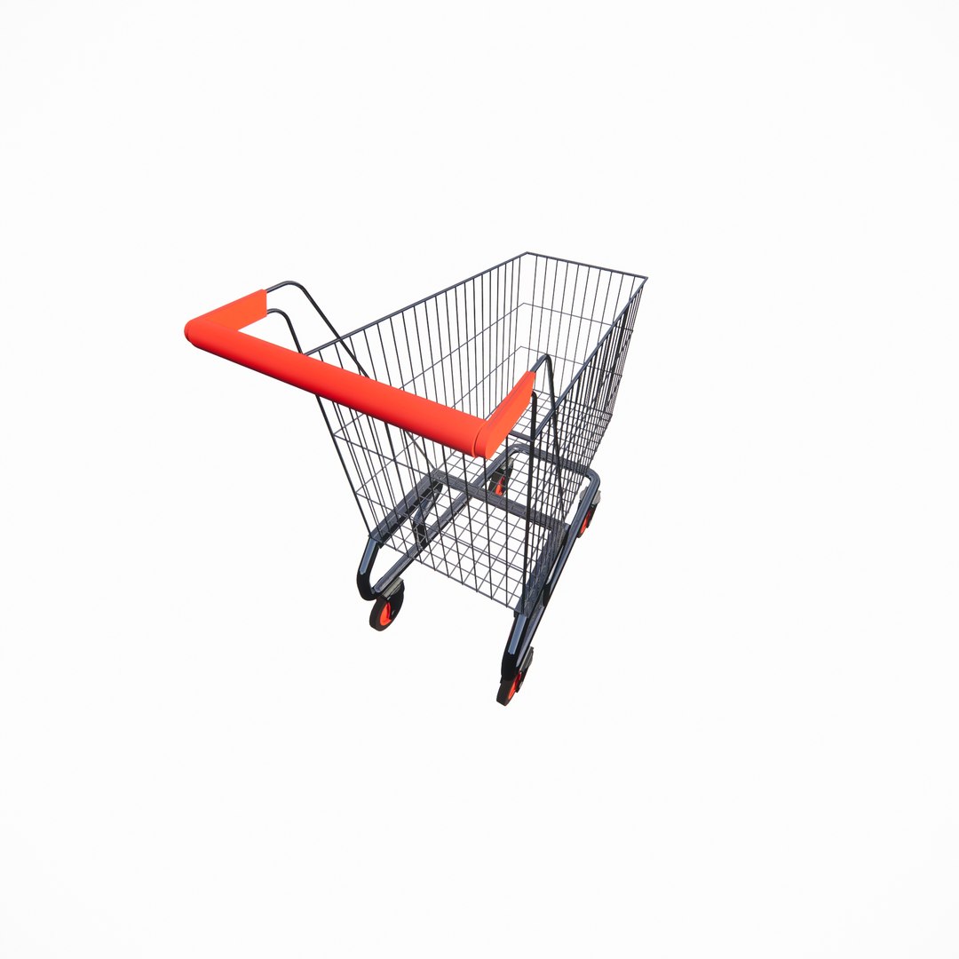 Low poly supermarket trolley cart 3D model - TurboSquid 2054655