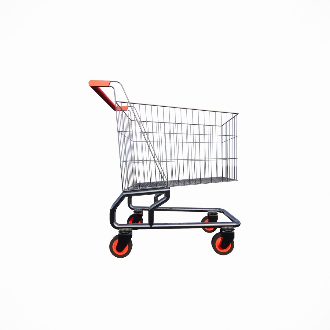 Low poly supermarket trolley cart 3D model - TurboSquid 2054655