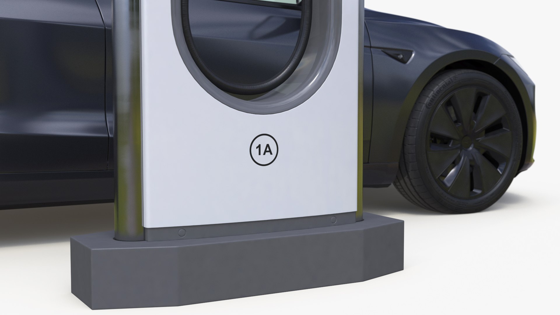 Tesla Model 3 2024 On Filling Station Model - TurboSquid 2290700