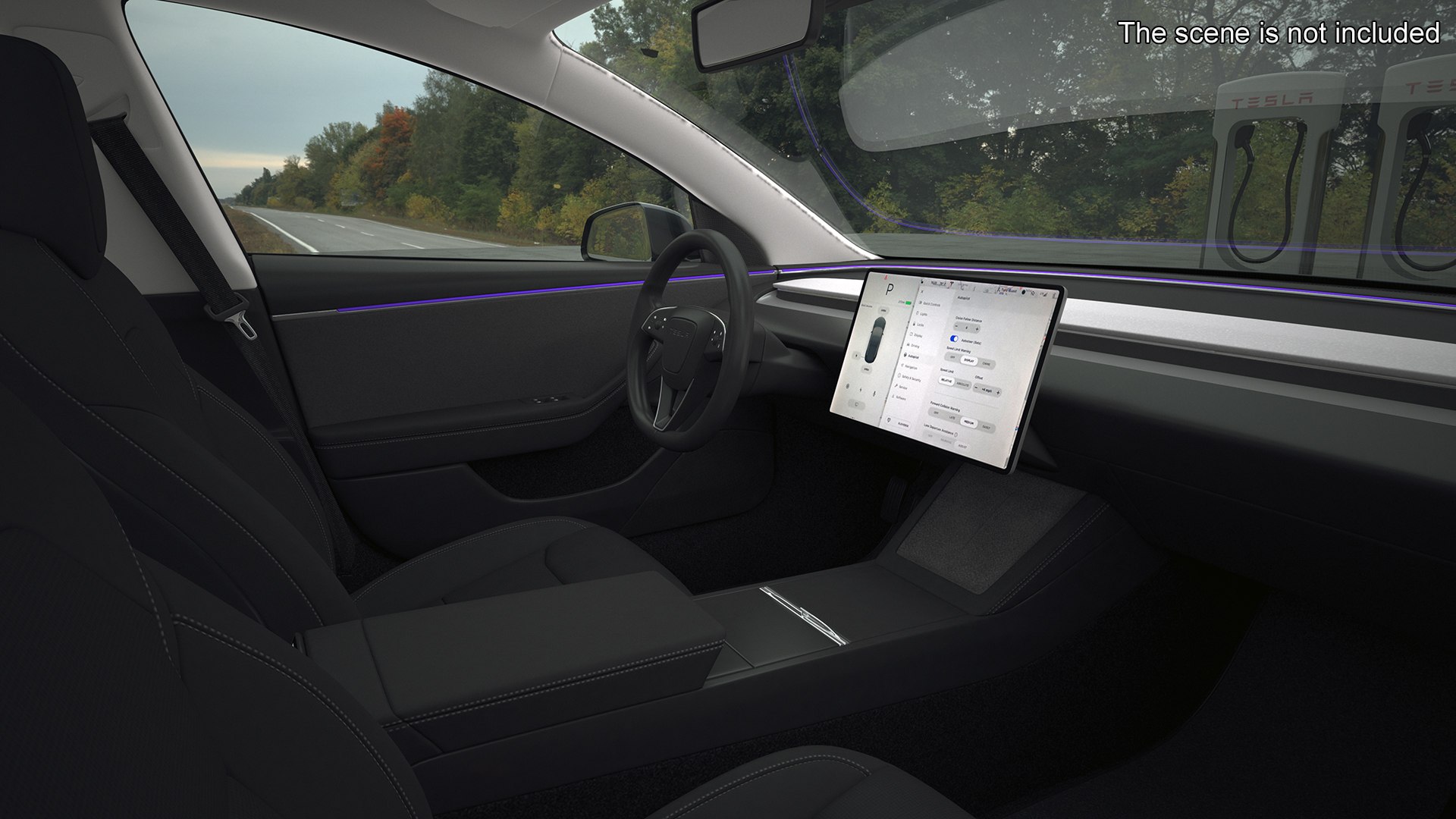 Tesla Model 3 2024 On Filling Station Model - TurboSquid 2290700
