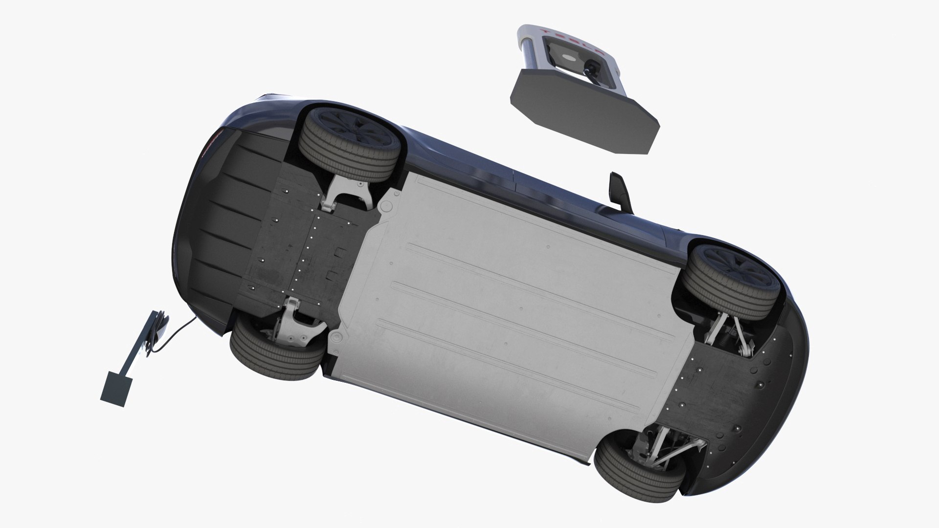 Tesla Model 3 2024 On Filling Station Model - TurboSquid 2290700