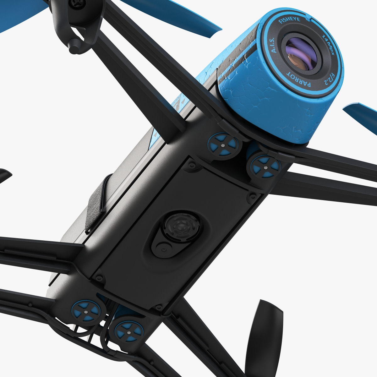 3ds parrot bebop drone blue