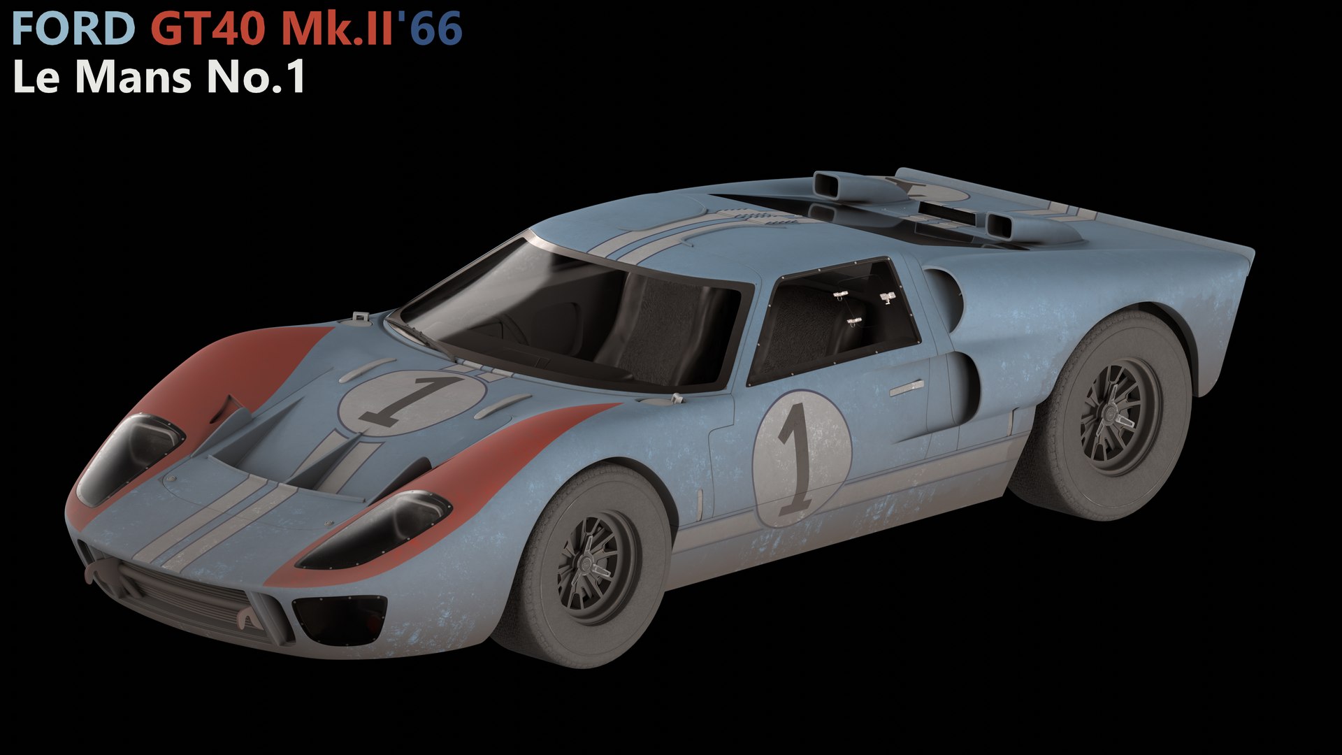 3D Ford GT40 Mk II - TurboSquid 2270847