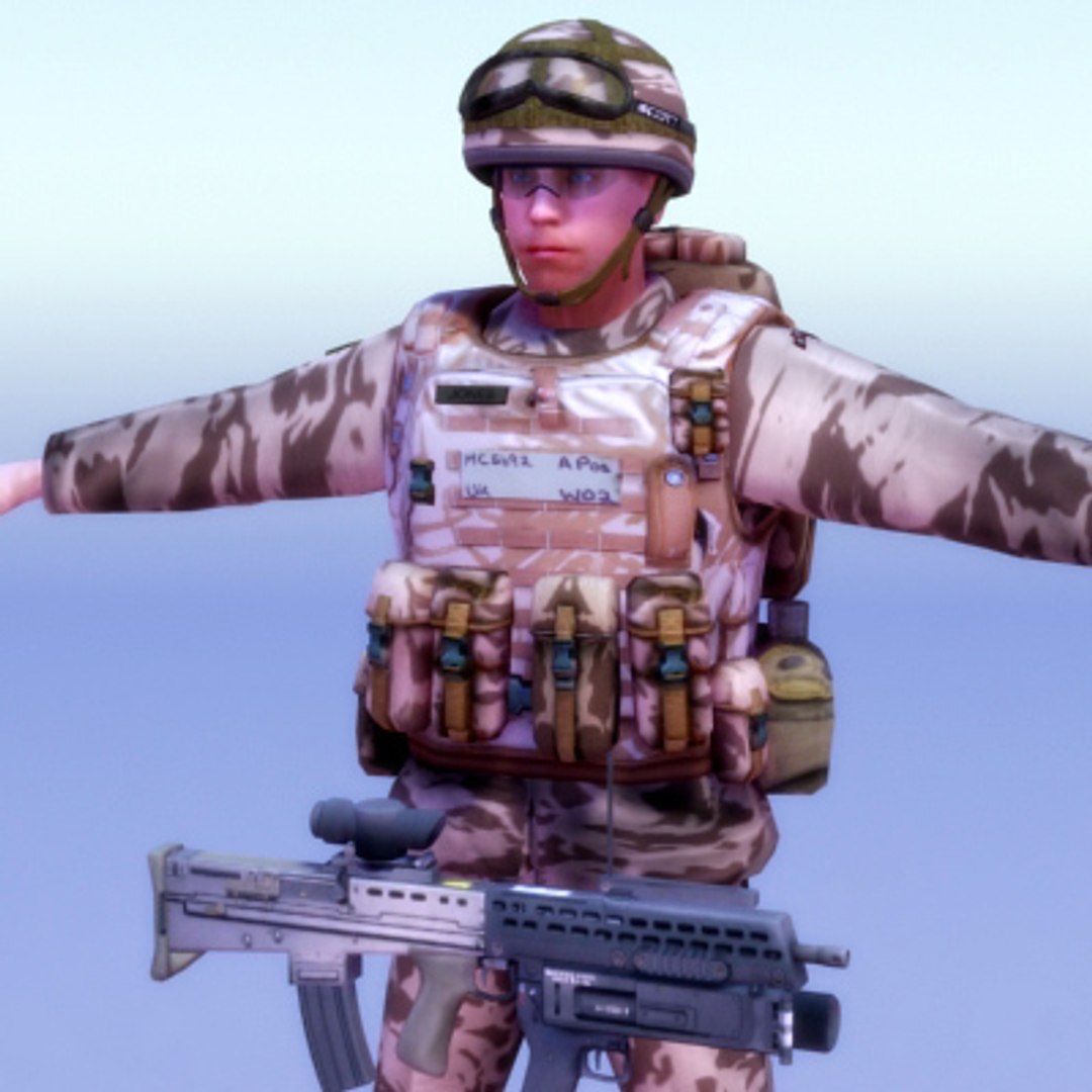 Royal Commando Rigged Rifle 3d Max