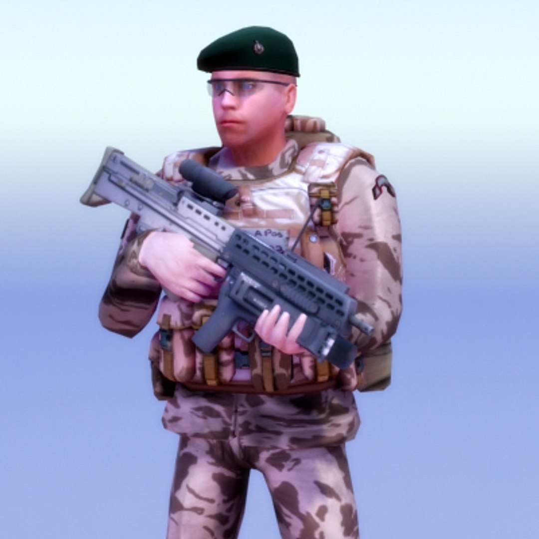 Royal Commando Rigged Rifle 3d Max