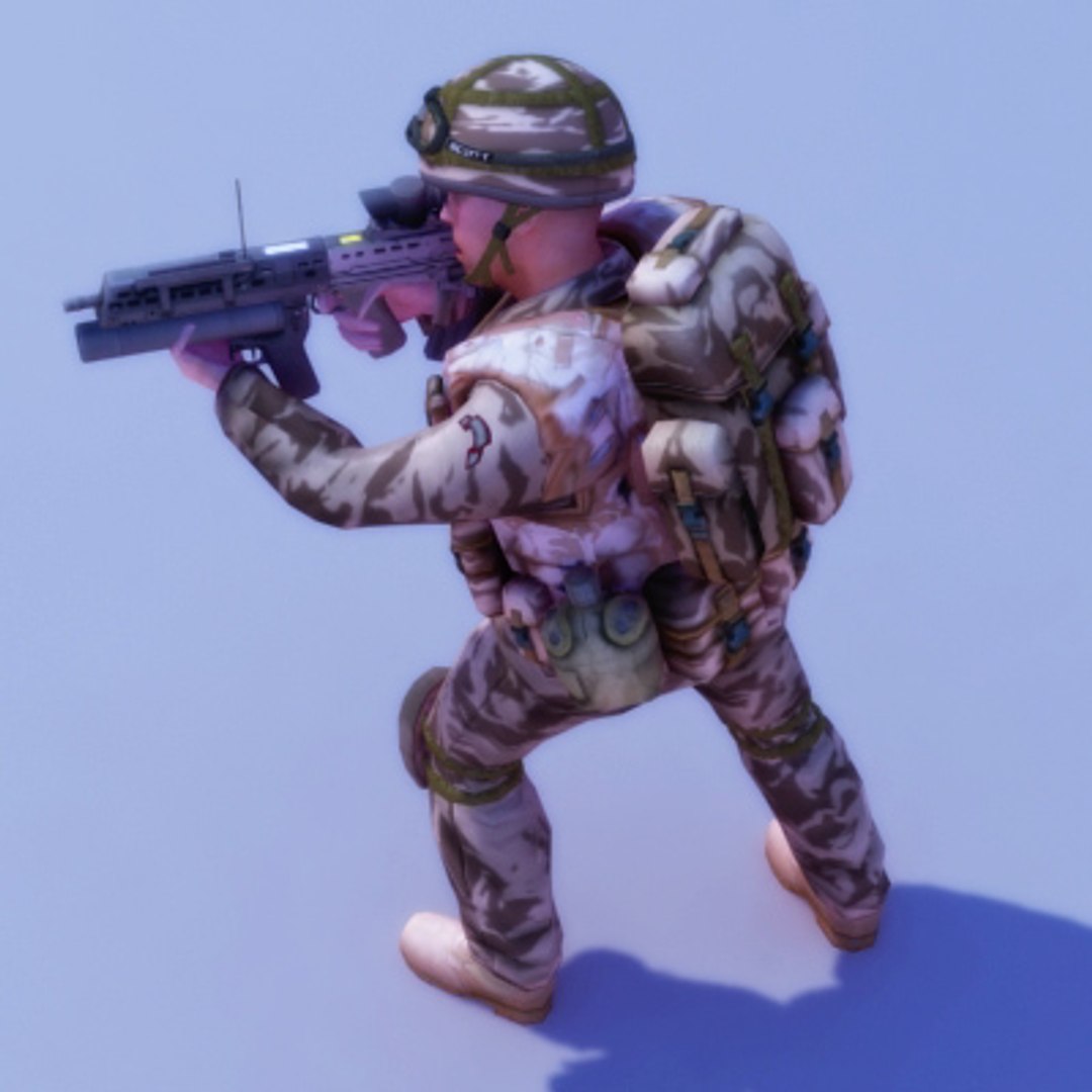 Royal Commando Rigged Rifle 3d Max