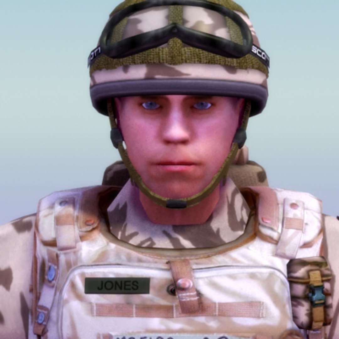 royal commando rigged rifle 3d max