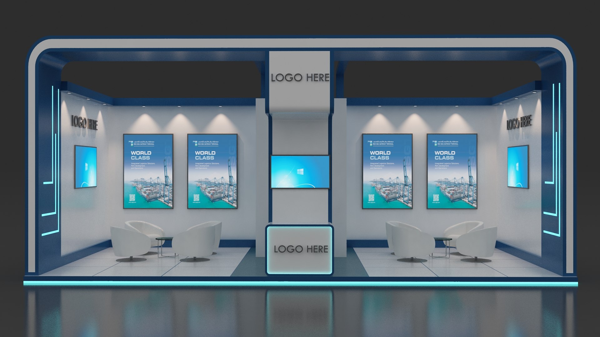 Exhibition Booth 3D Model - TurboSquid 2227211