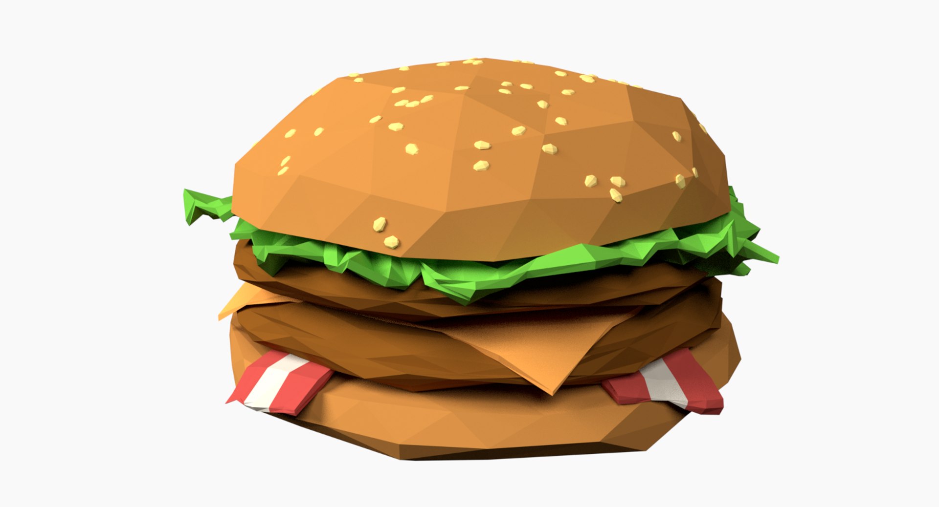 3D Model Cartoon Burger - TurboSquid 1365409