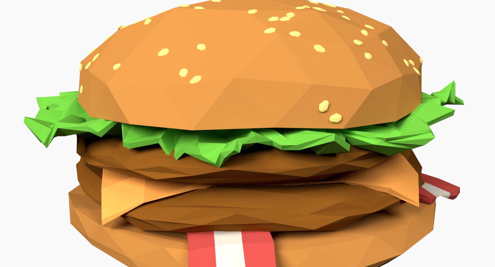 3D Model Cartoon Burger - TurboSquid 1365409