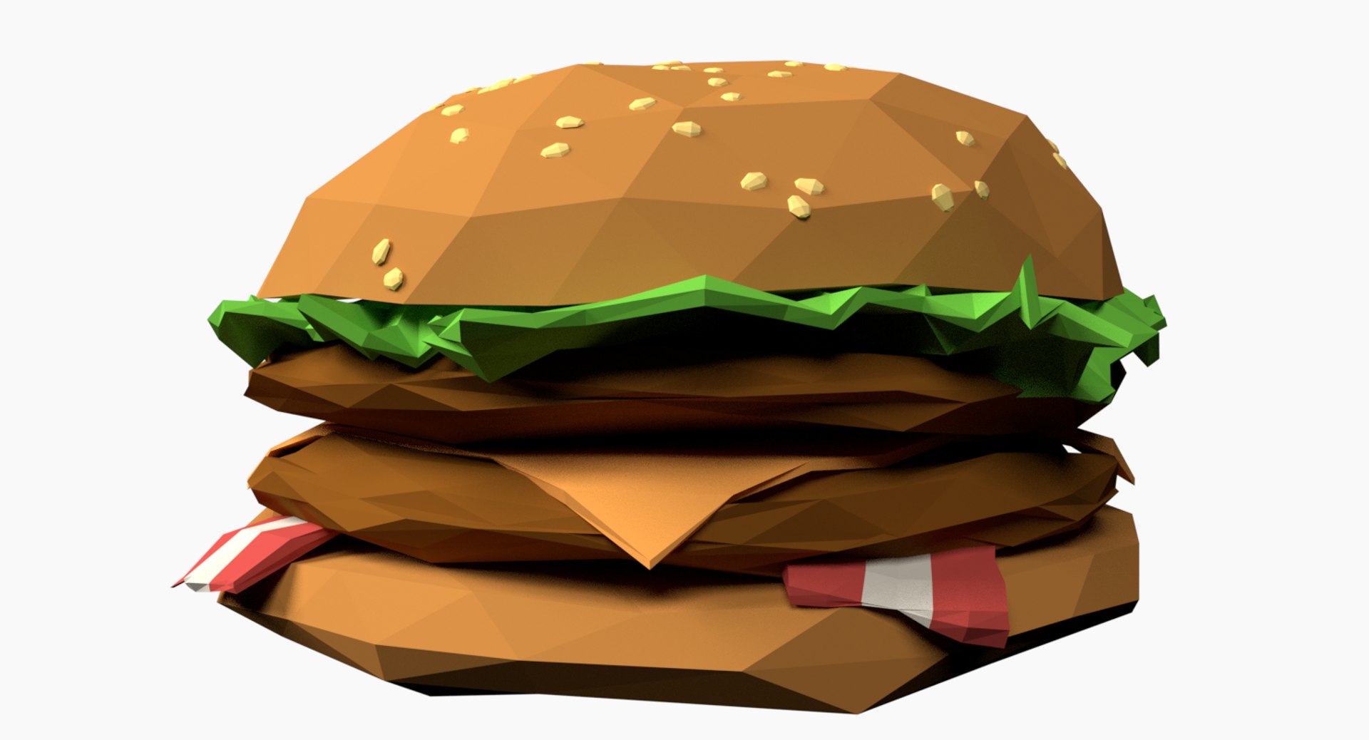3D Model Cartoon Burger - TurboSquid 1365409