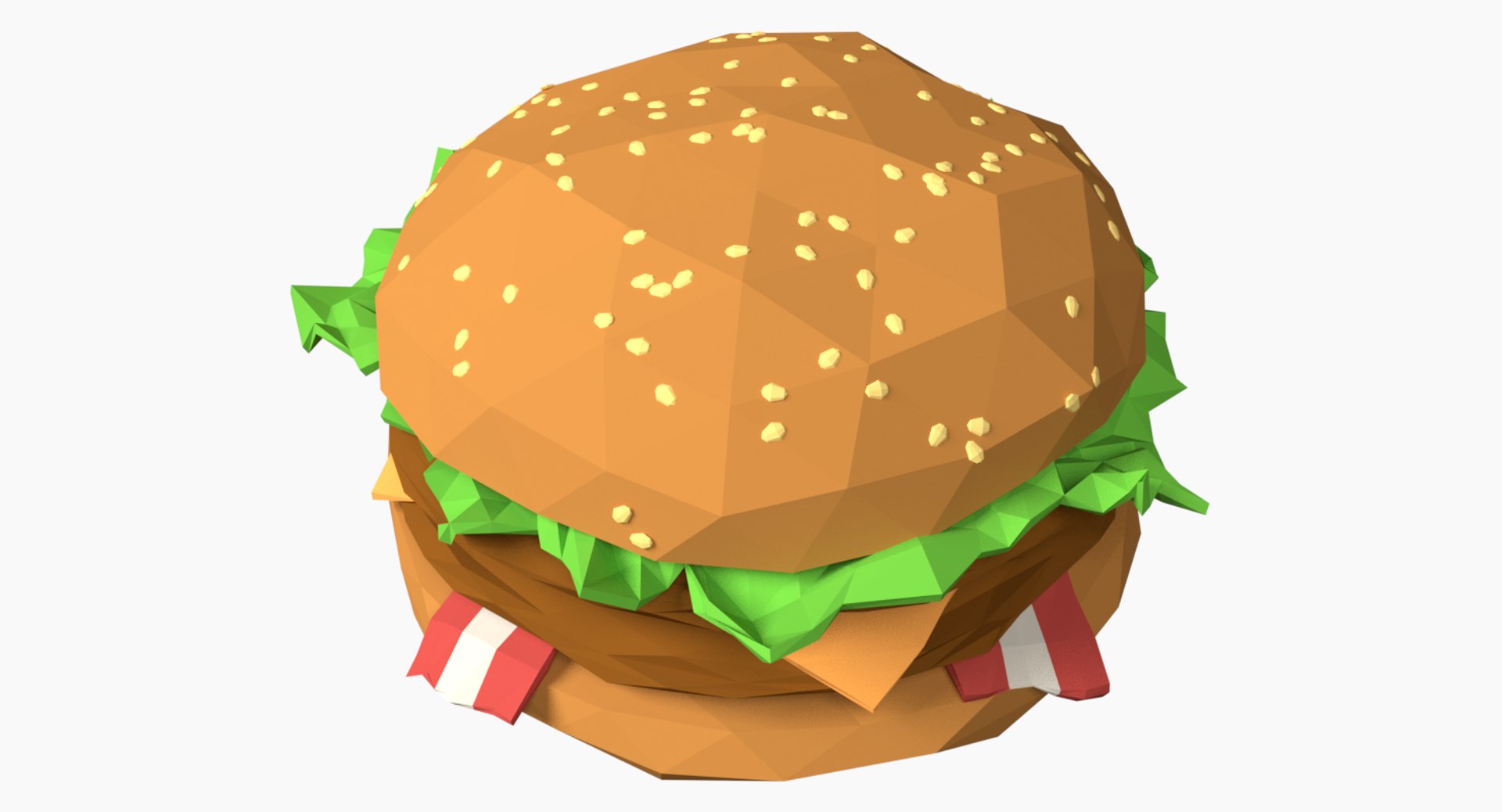 3D Model Cartoon Burger - TurboSquid 1365409