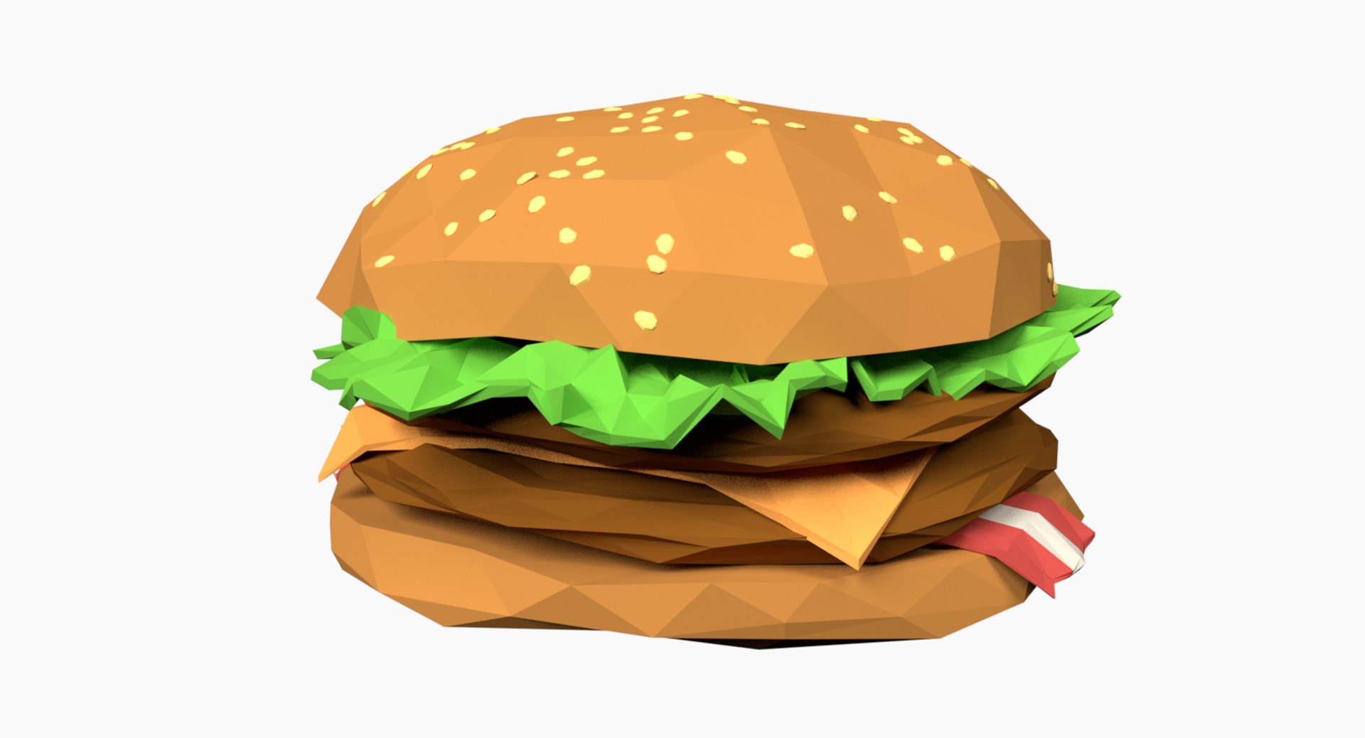3D Model Cartoon Burger - TurboSquid 1365409