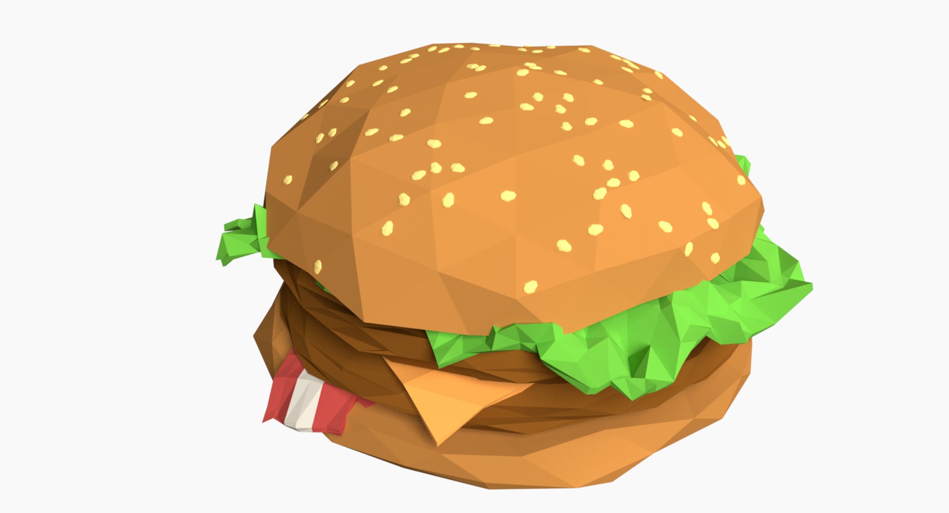 3D Model Cartoon Burger - TurboSquid 1365409