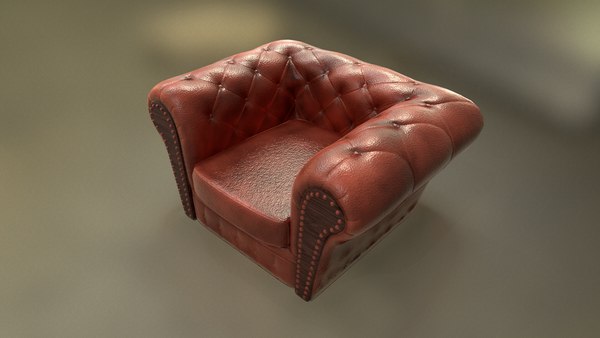 3D model chesterfield armchair chair - TurboSquid 1675003