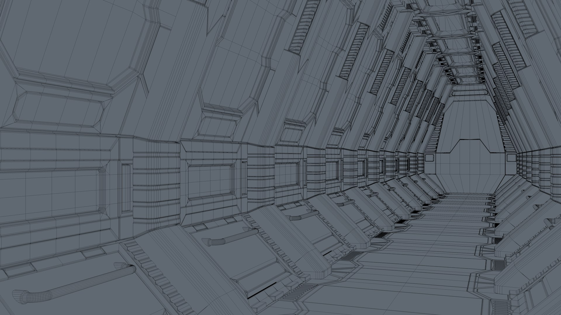 Sci Fi Corridor 3D Model - TurboSquid 2003545