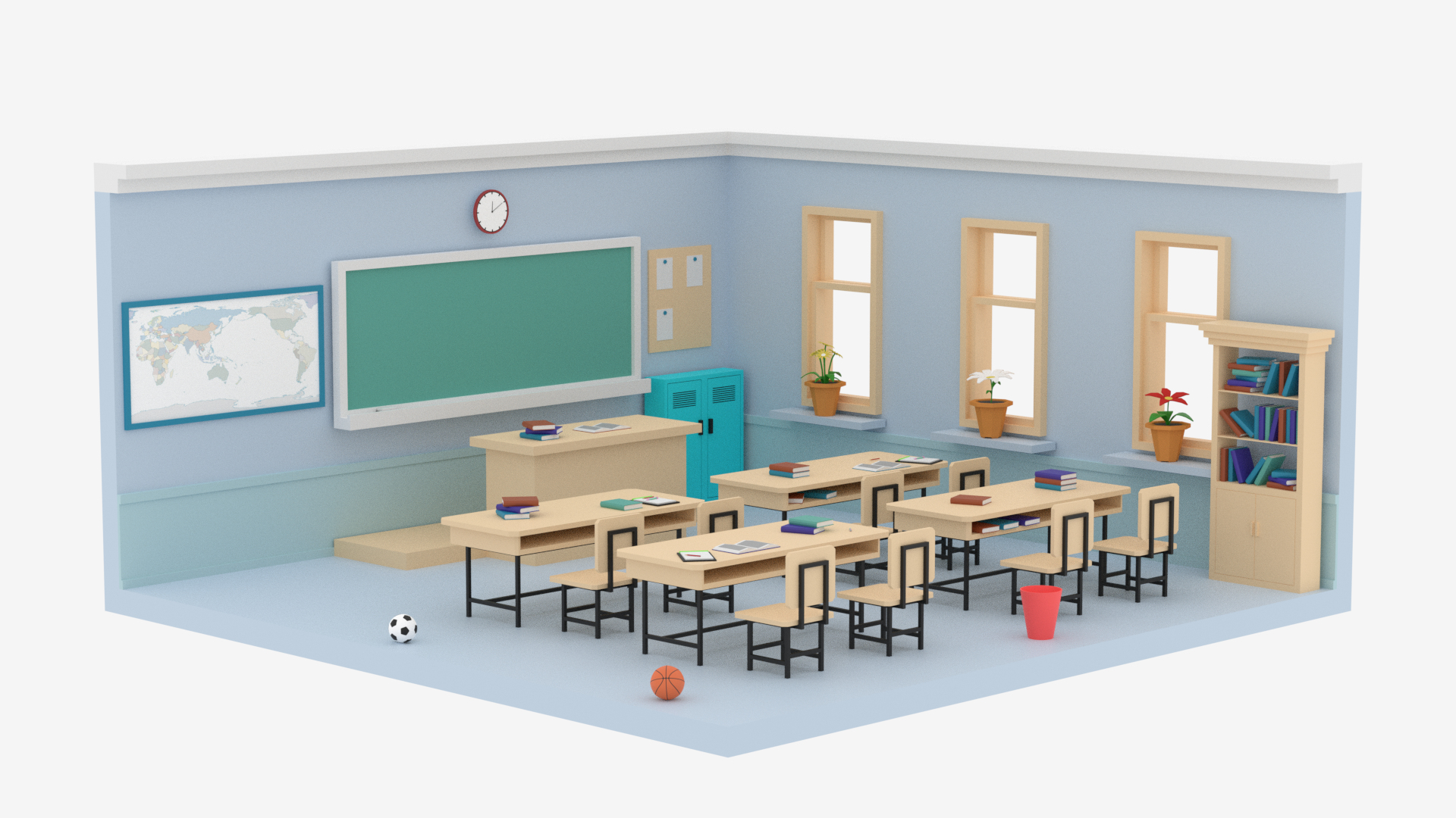 Cartoon School Classrooms