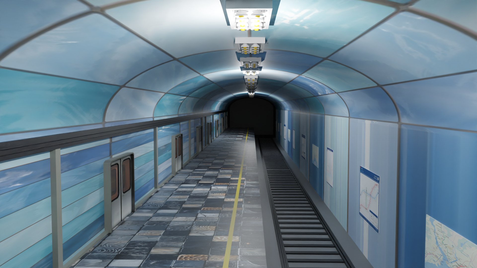 3D Subway Station - TurboSquid 2178893