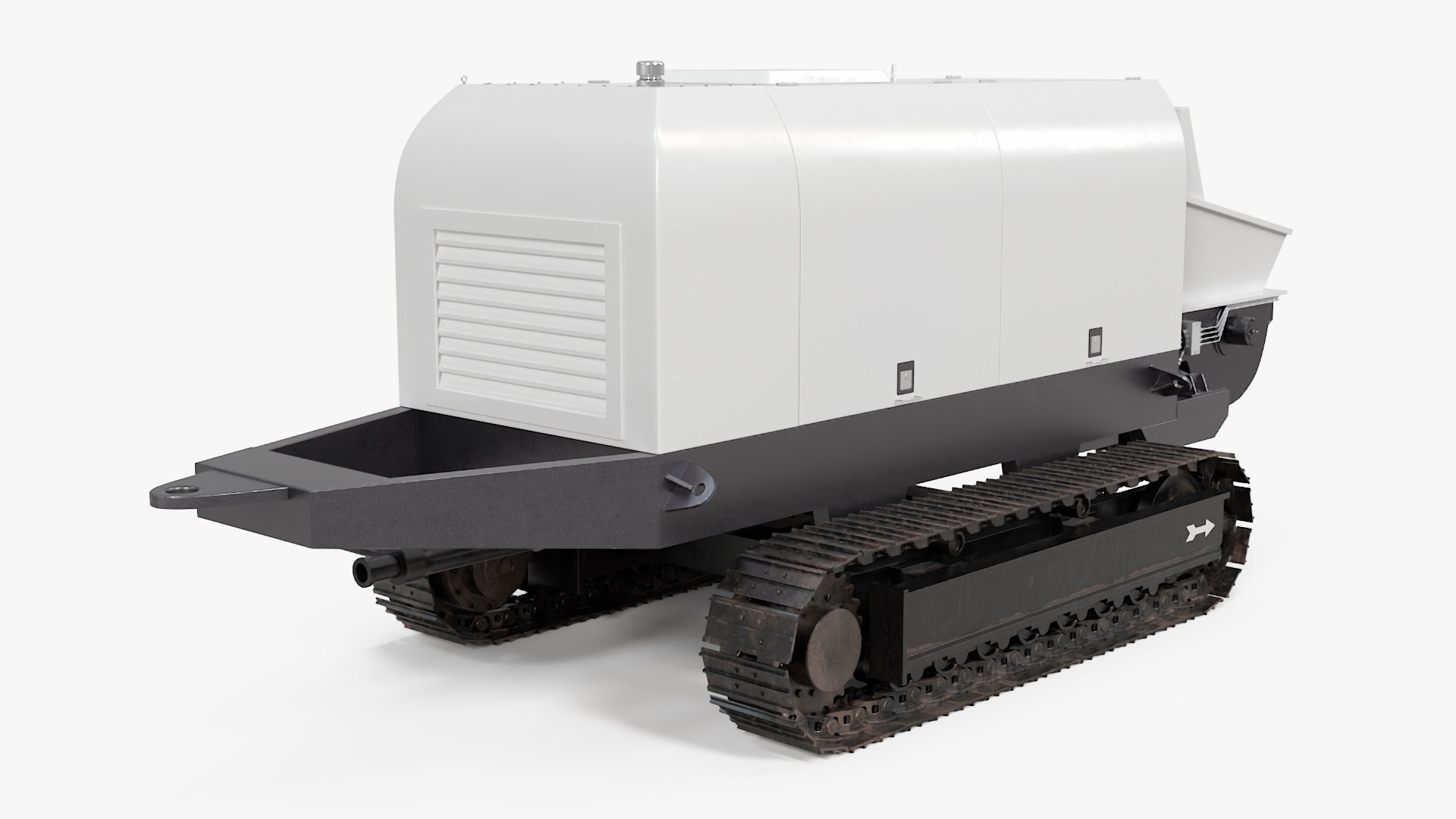 3D Portable Concrete Pump On Crawler Chassis Model - TurboSquid 2288101