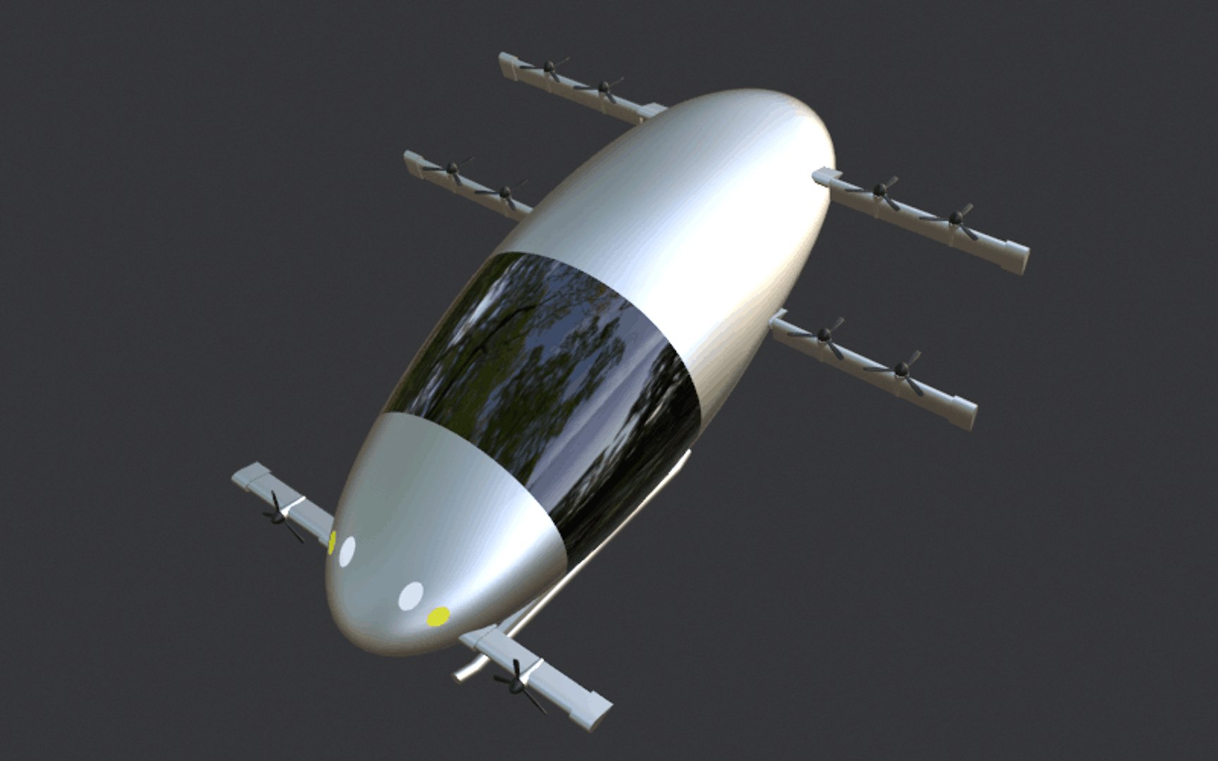 3D Simple Cartoon Flying Car Model - TurboSquid 1494257