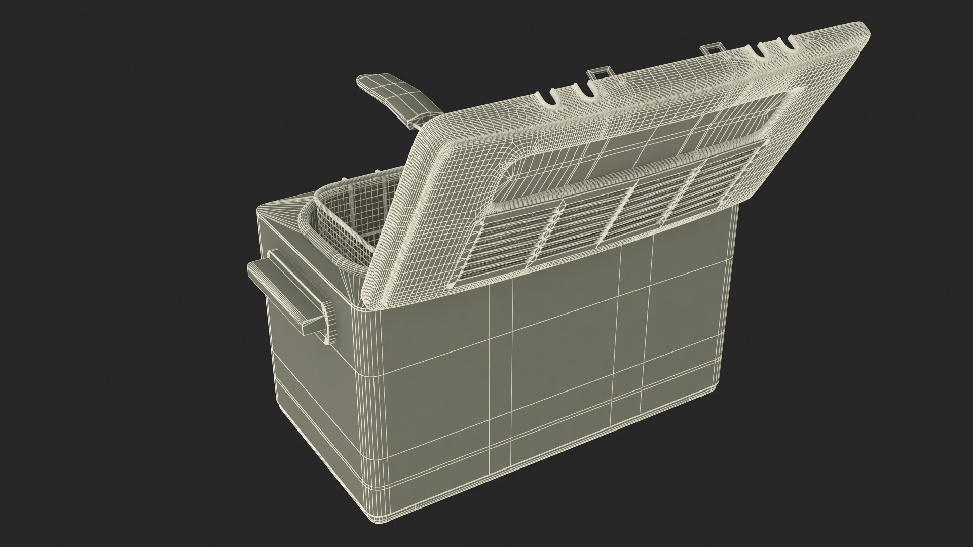 Single Tank Electric Fryer 3D Model - TurboSquid 2133622