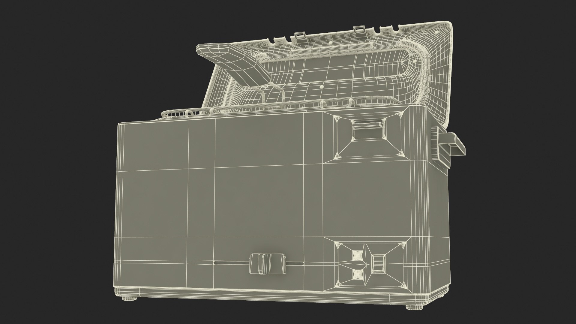 Single Tank Electric Fryer 3D Model - TurboSquid 2133622