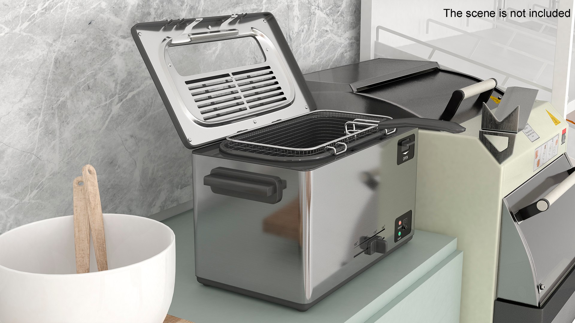 Single Tank Electric Fryer 3D Model - TurboSquid 2133622
