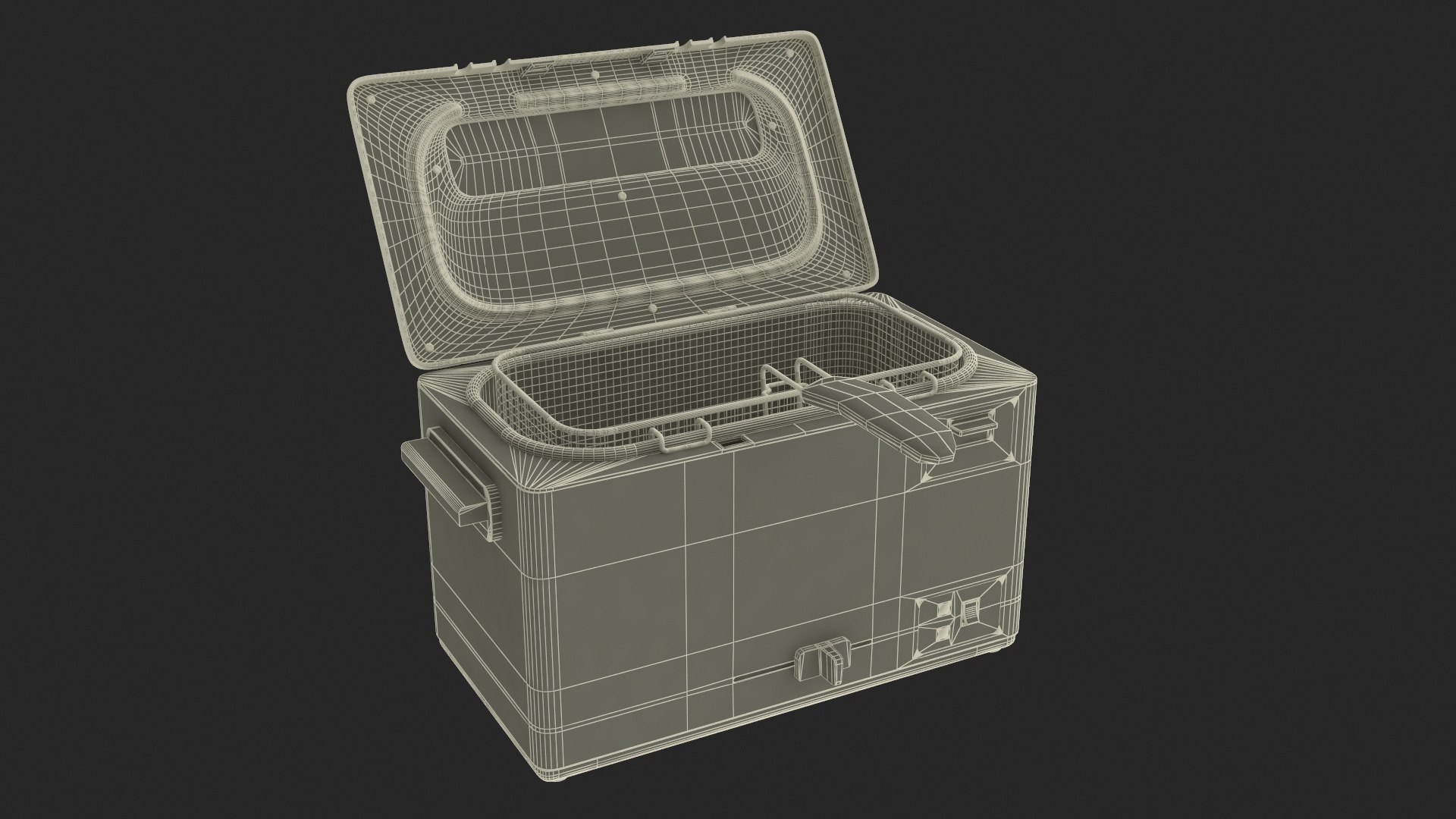 Single Tank Electric Fryer 3D Model - TurboSquid 2133622