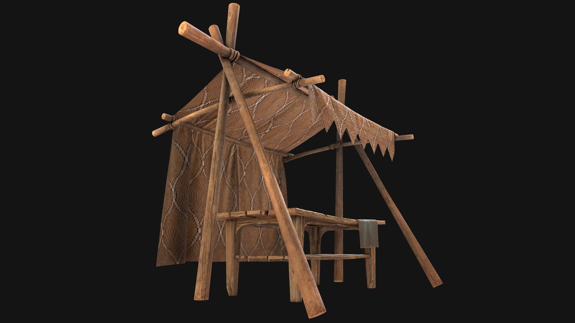 Medieval Bazaar Tent 3D Model - TurboSquid 1893837