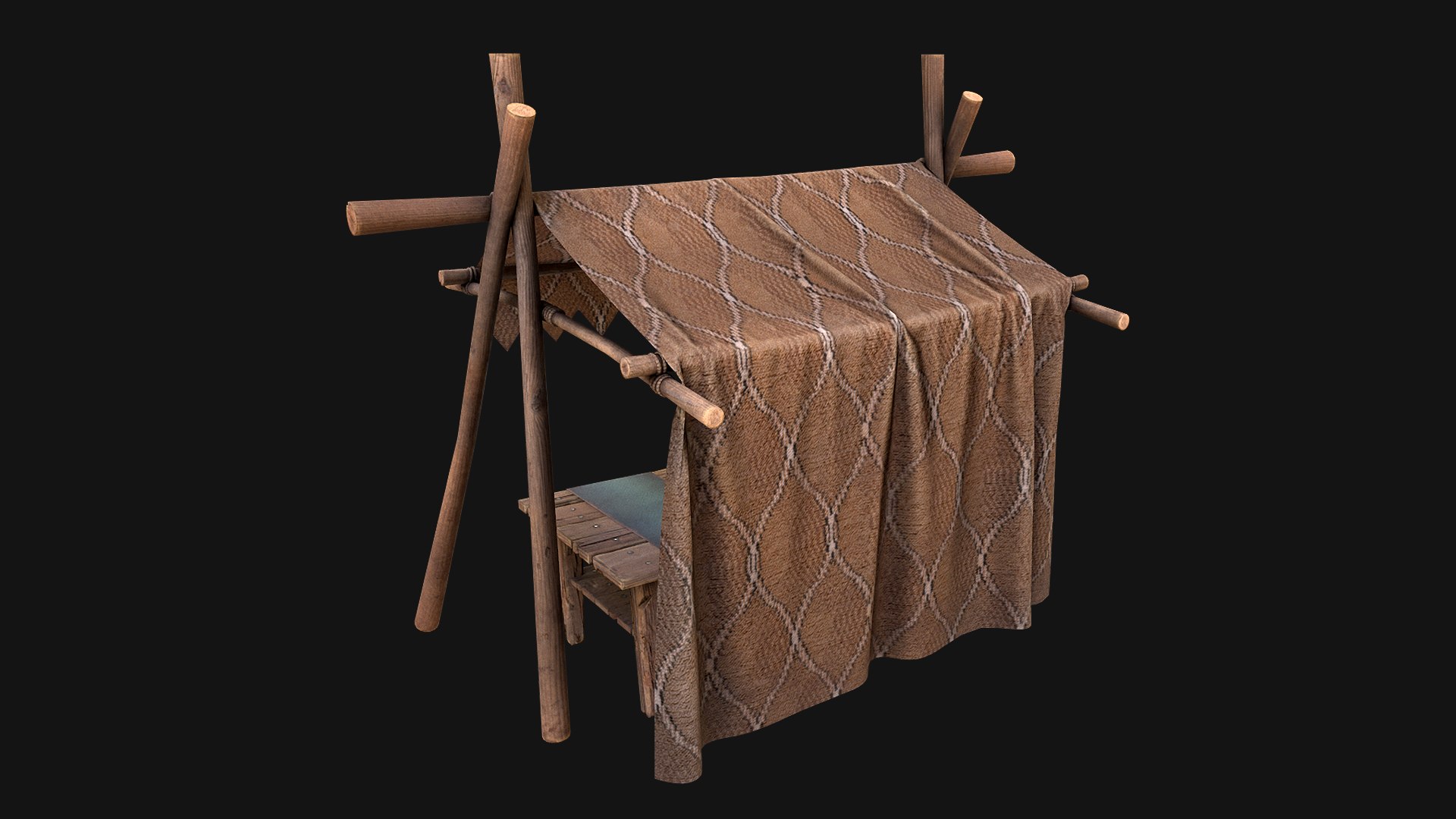 Medieval Bazaar Tent 3D Model - TurboSquid 1893837