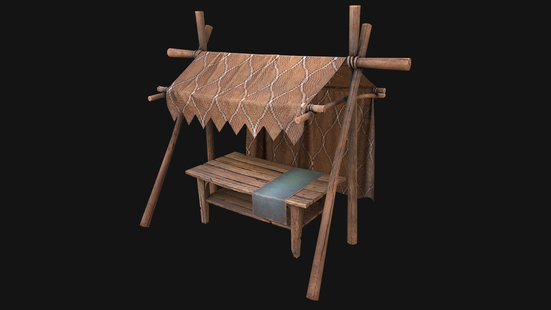 Medieval Bazaar Tent 3D Model - TurboSquid 1893837