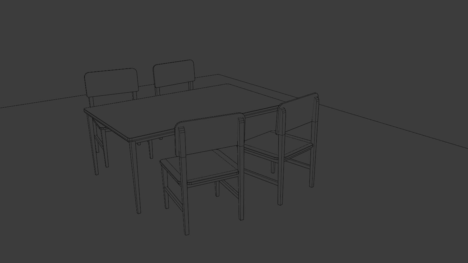 3D Table Chair Model - TurboSquid 1669406