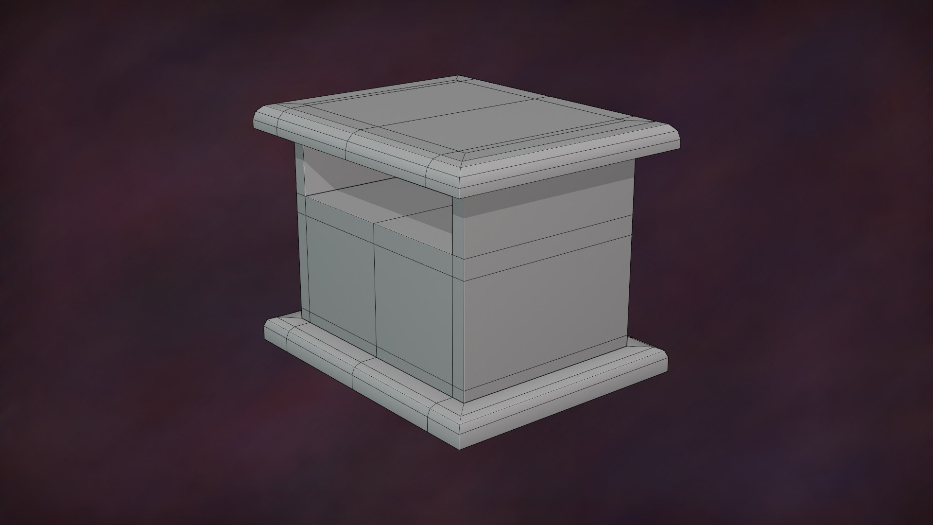 Deco Nightstand Wood Style Luna Rest Lot 1 N1-3 Group 02- Low 3D Model ...