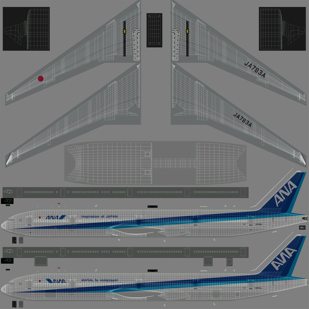 777-300 ana model - TurboSquid 1255166