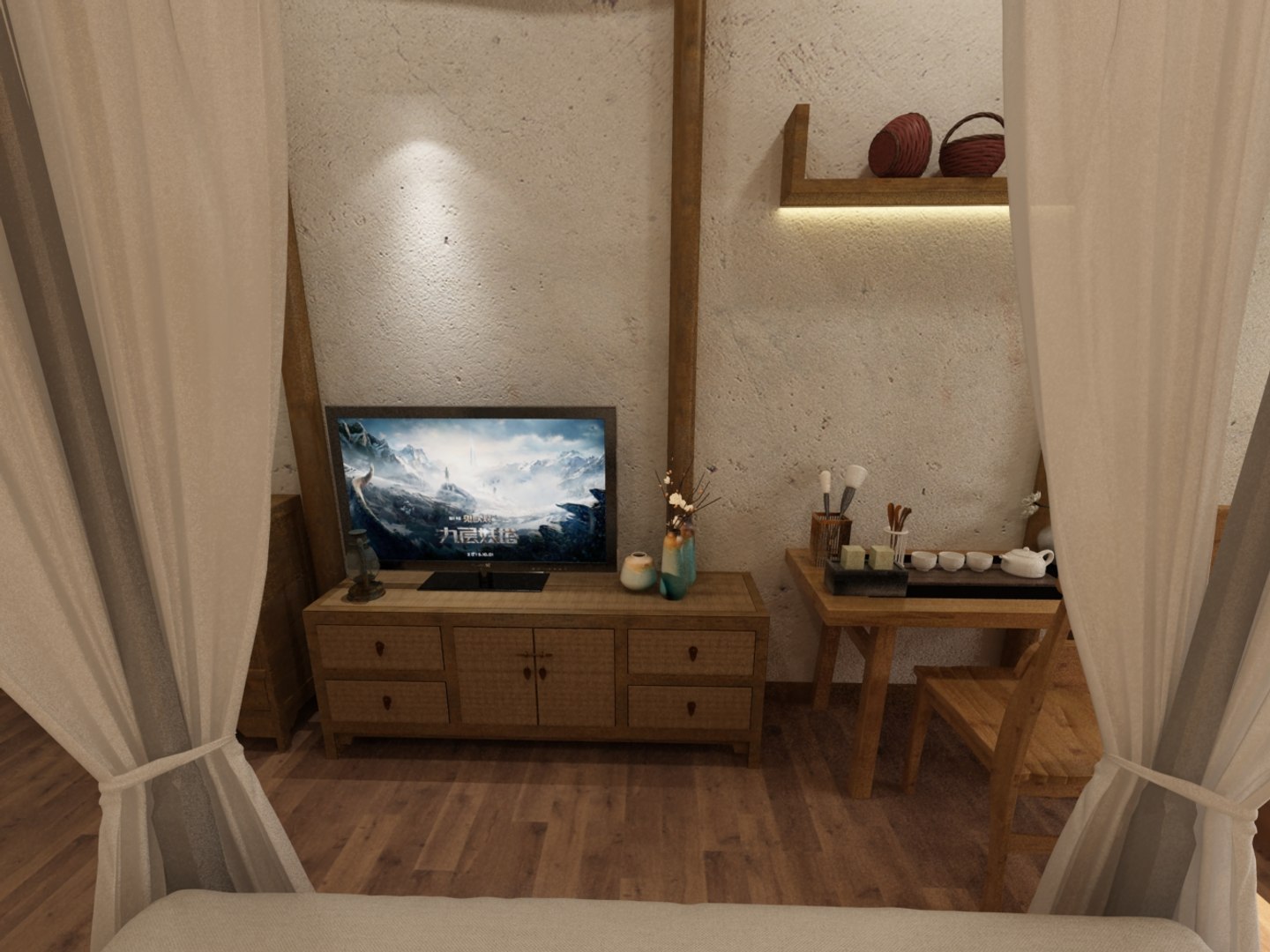 3D Model Chinese Style Interior Designed - TurboSquid 1488100