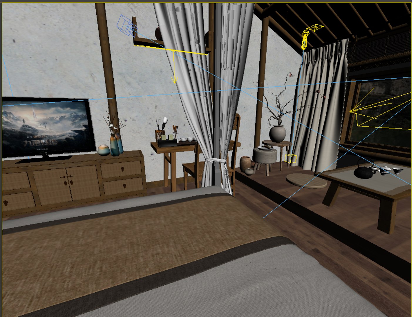 3D Model Chinese Style Interior Designed - TurboSquid 1488100
