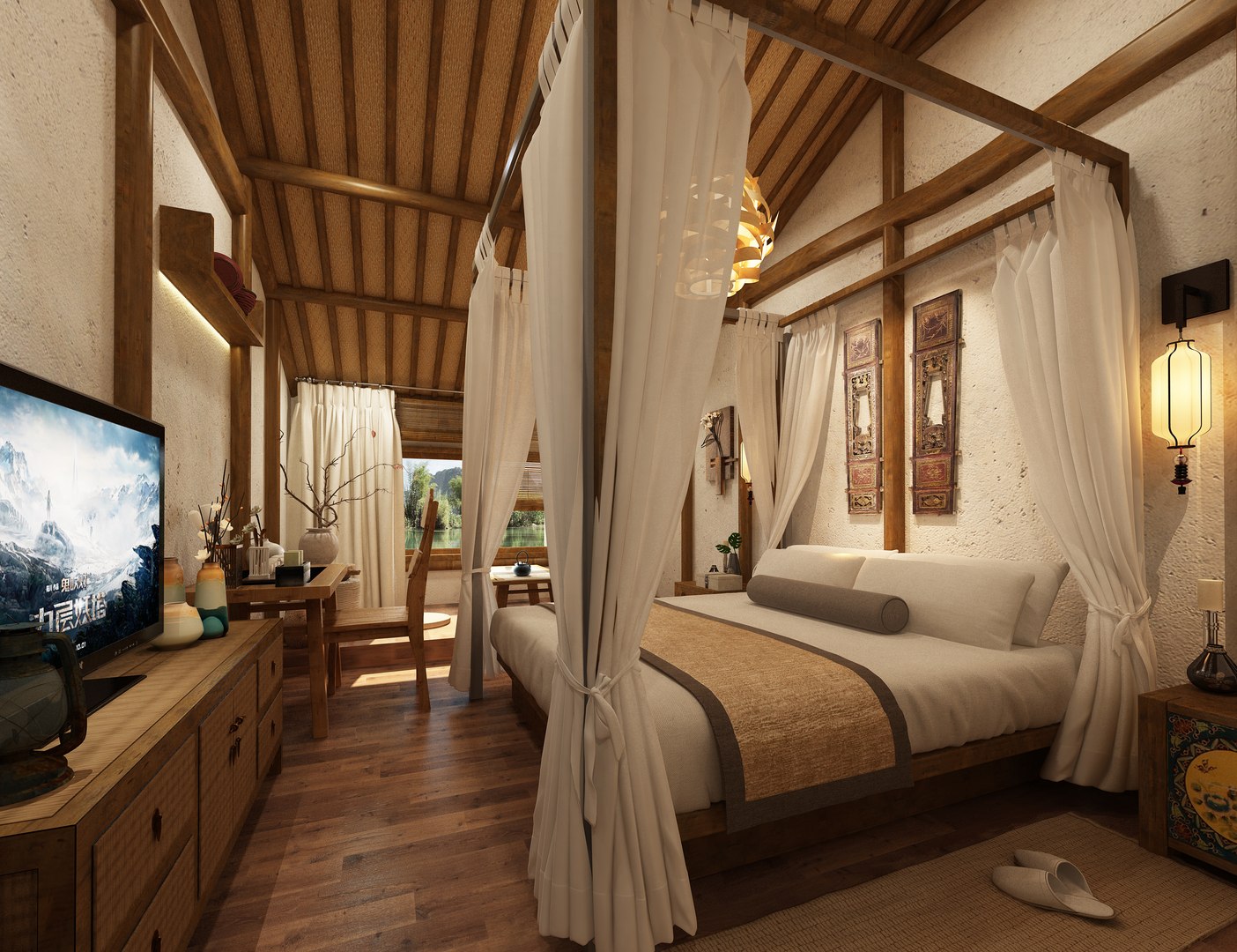 3D Model Chinese Style Interior Designed - TurboSquid 1488100