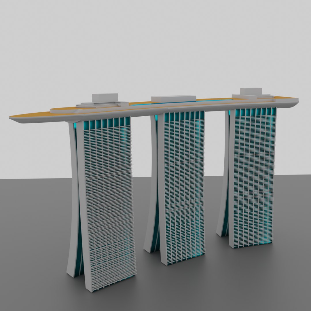 Singapore Marina Bay Sands Model - TurboSquid 1824206