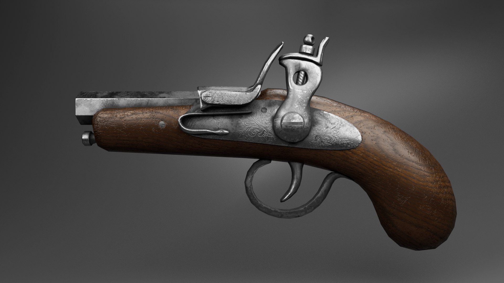 Flintlock Gun 3D - TurboSquid 2106152