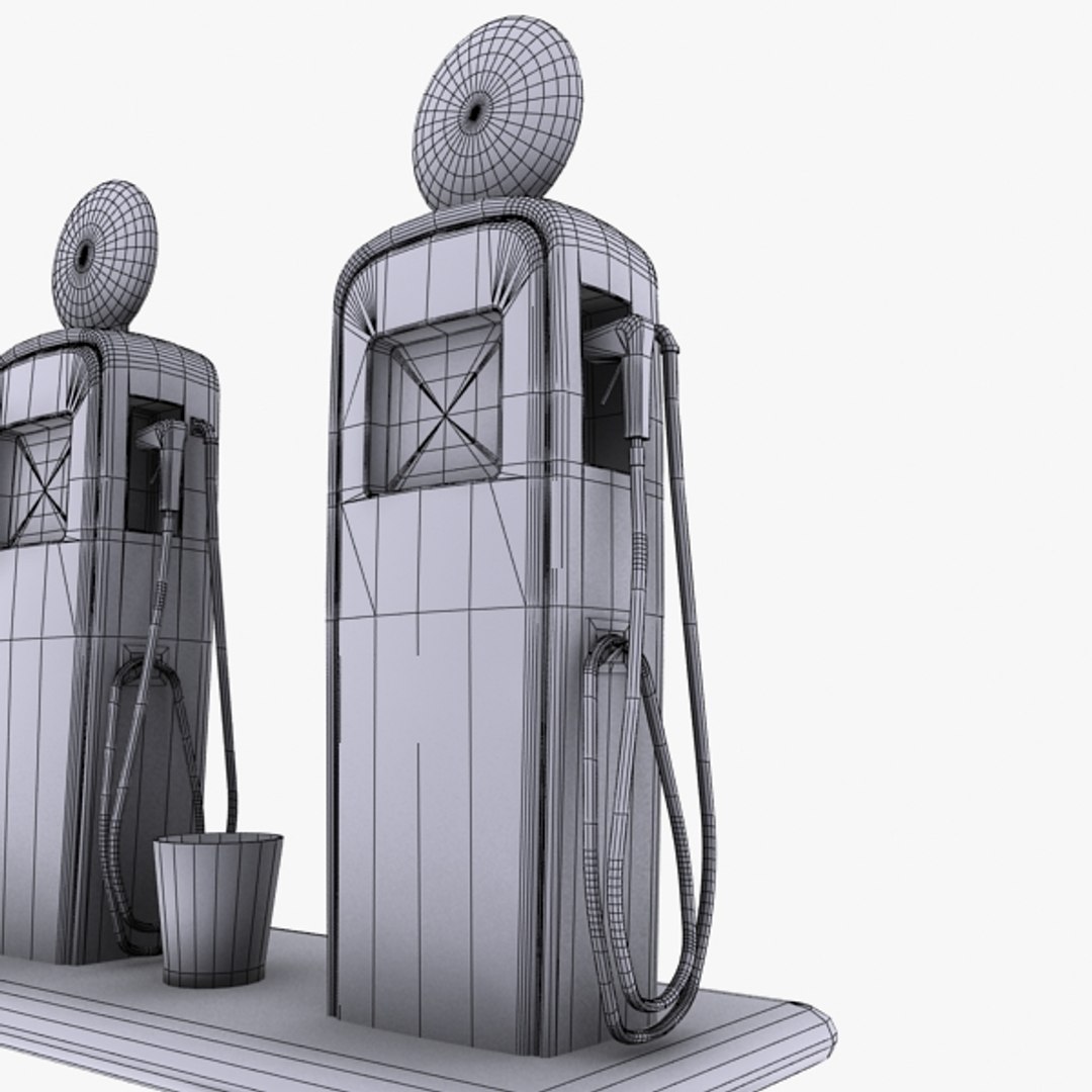 3d Model Gas Pump Texaco